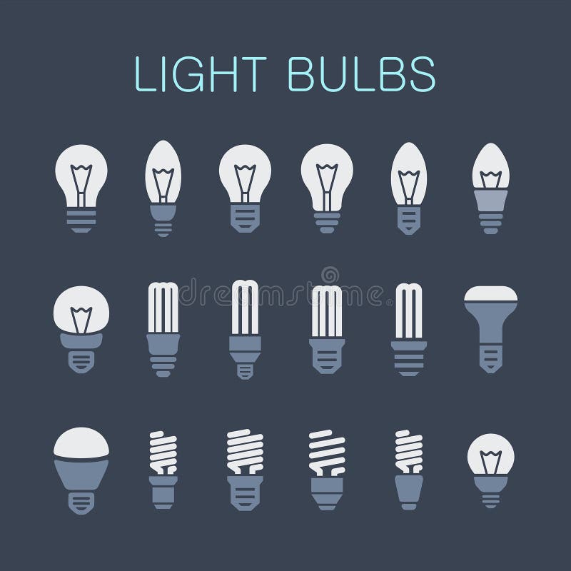 Light bulbs. Bulb icon set stock vector. Illustration of drawing - 69933107