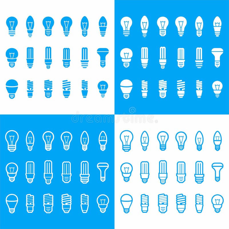 Light bulbs. Bulb icon set stock vector. Illustration of ecology - 77471892