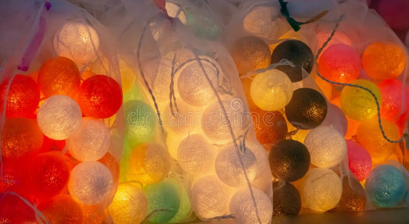 Light Bulbs are in the Circular Thread with Multiple Colors Stock Image ...