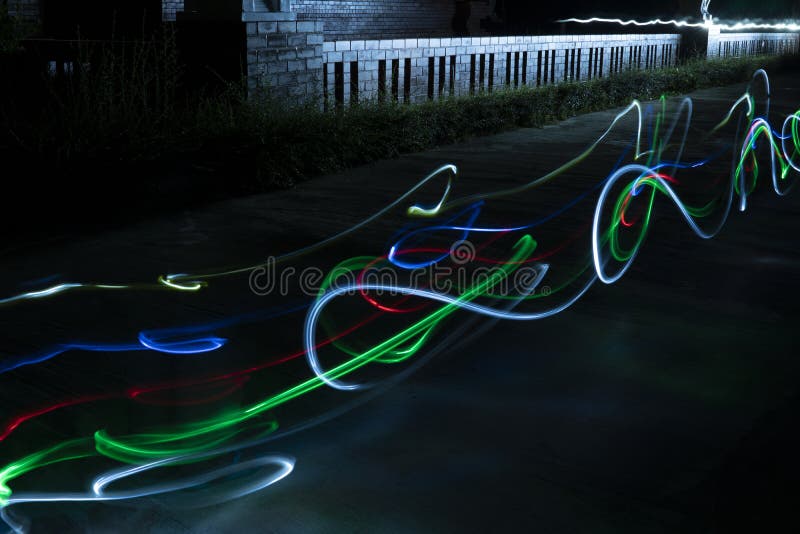 Light Bulbs and Colored Lights that are Rotating Stock Image - Image of ...