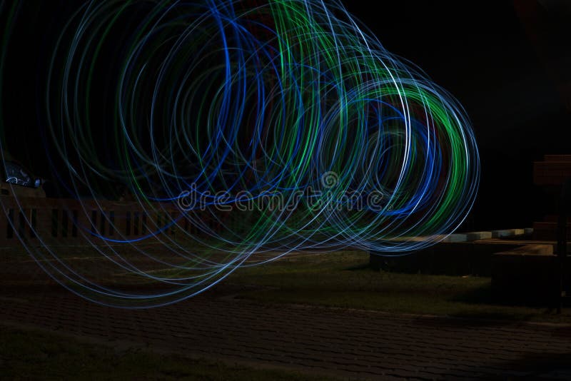 Light Bulbs and Colored Lights that are Rotating Stock Photo - Image of ...