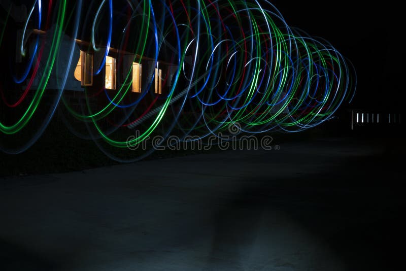 Light Bulbs and Colored Lights that are Rotating Stock Photo - Image of ...