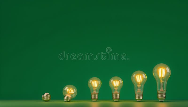 Light Bulbs Concept on Busnisess Digital Marketing 2 Stock Illustration ...