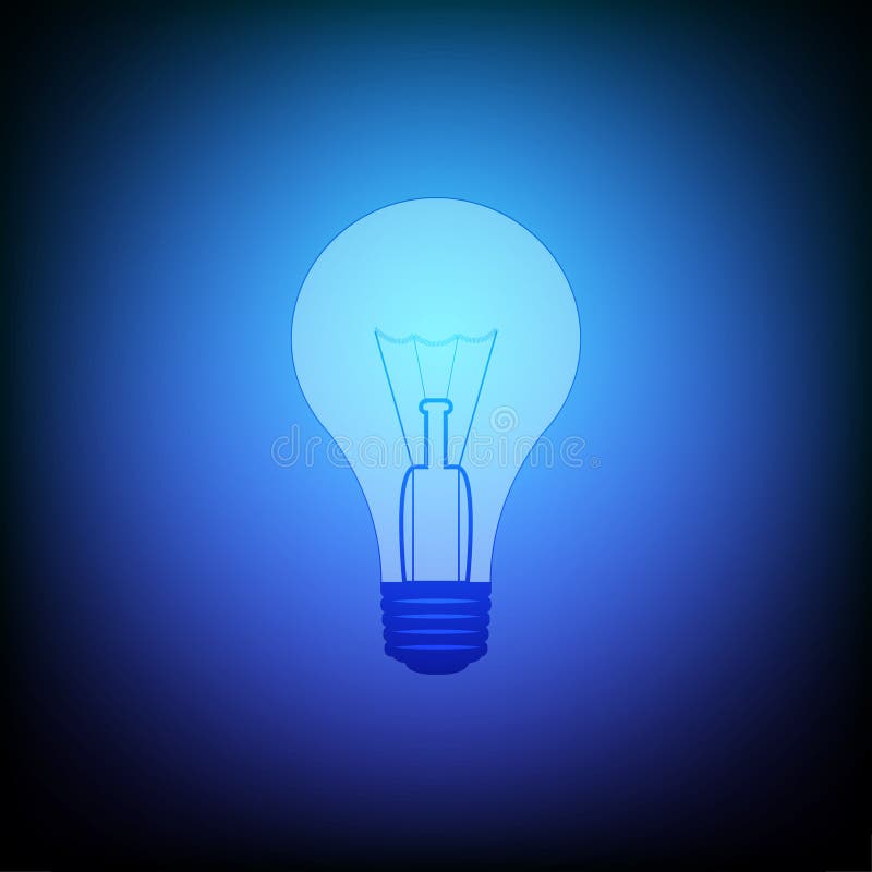 Light Bulbs Design on Blue Background. Vector Illustration Stock ...