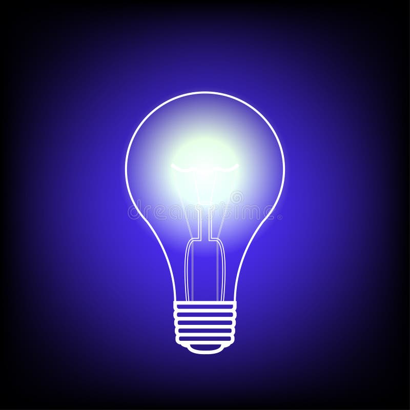 Light Bulbs Design on Blue Background. Vector Illustration Stock ...