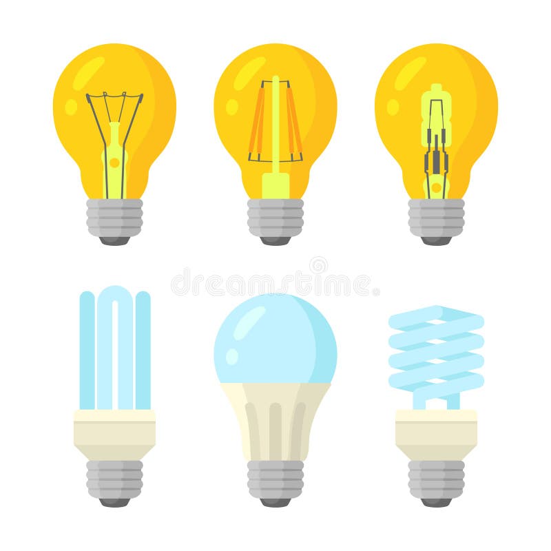 Light Power Bulbs Indicator Vector Set, Energy Charge Level Stock ...