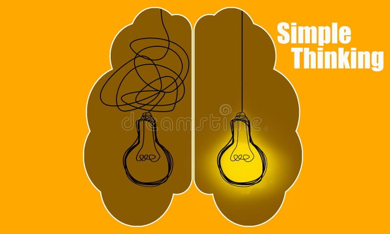 Light Bulbs Idea Concept for Simple Thinking Stock Illustration ...