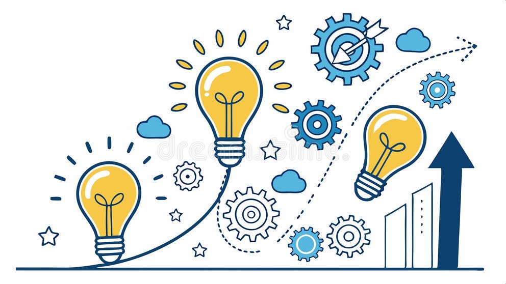 Light Bulbs Idea Corner, Innovation and Creative Thinking Concept ...