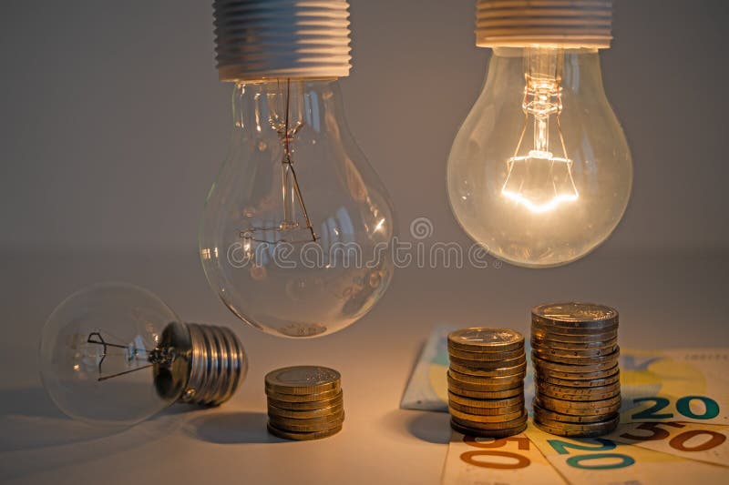 Expensive Bills and Energy Increases. Stock Photo - Image of dark ...