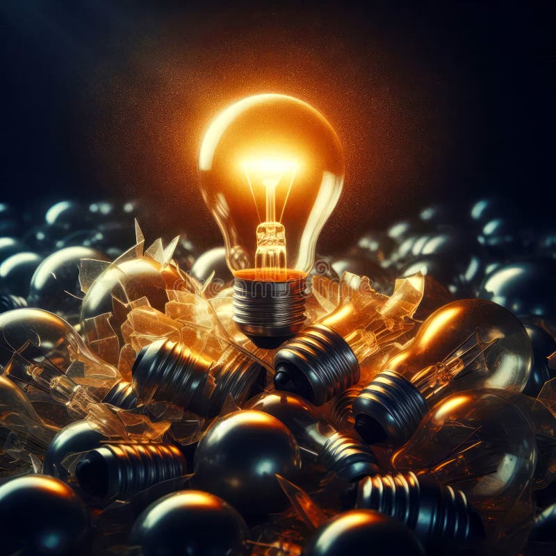 Good and bad ideas concept stock illustration. Illustration of bright ...