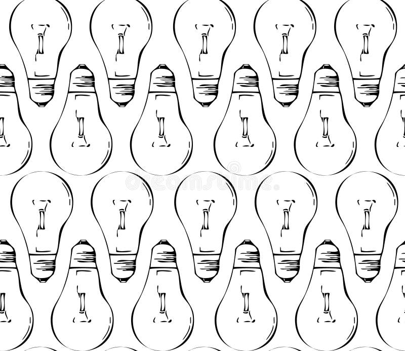 Simple Colorful Light Bulb Seamless Pattern. Stock Vector ...