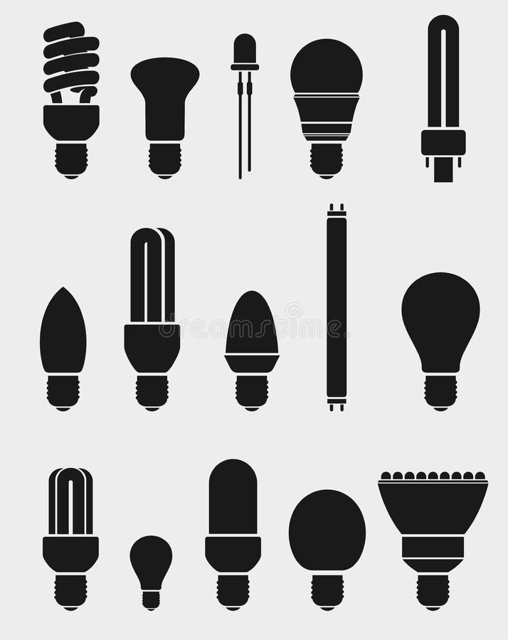 Light bulbs set. Vector stock vector. Illustration of brain - 85436671