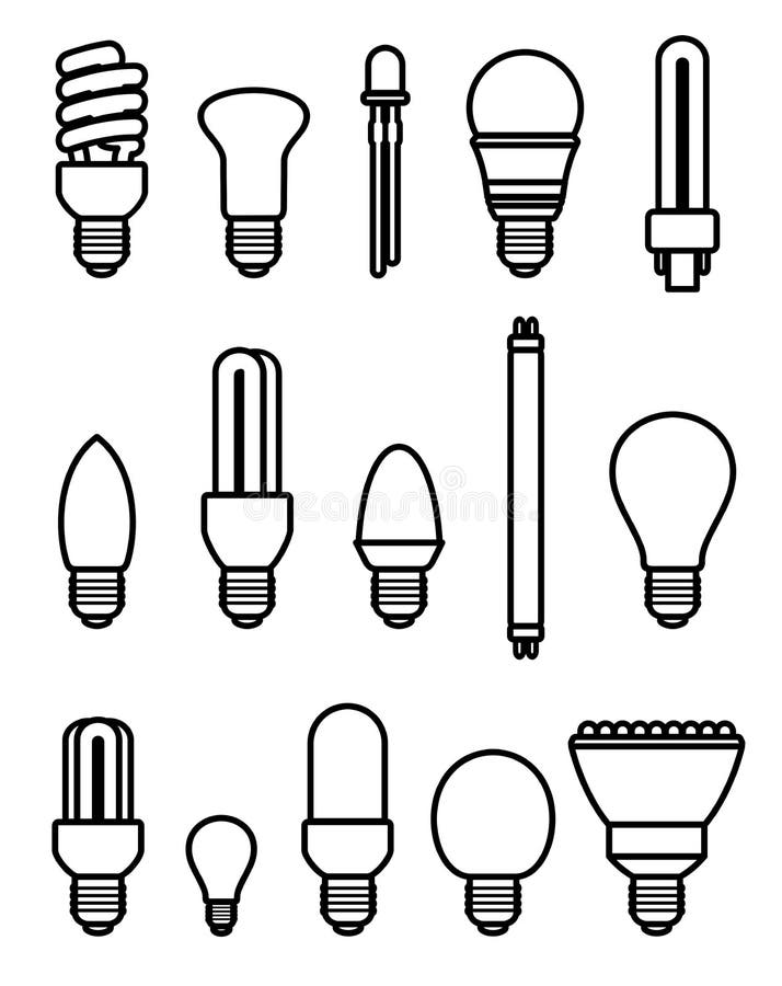 Bulbs Outline Stock Illustrations – 3,613 Bulbs Outline Stock ...