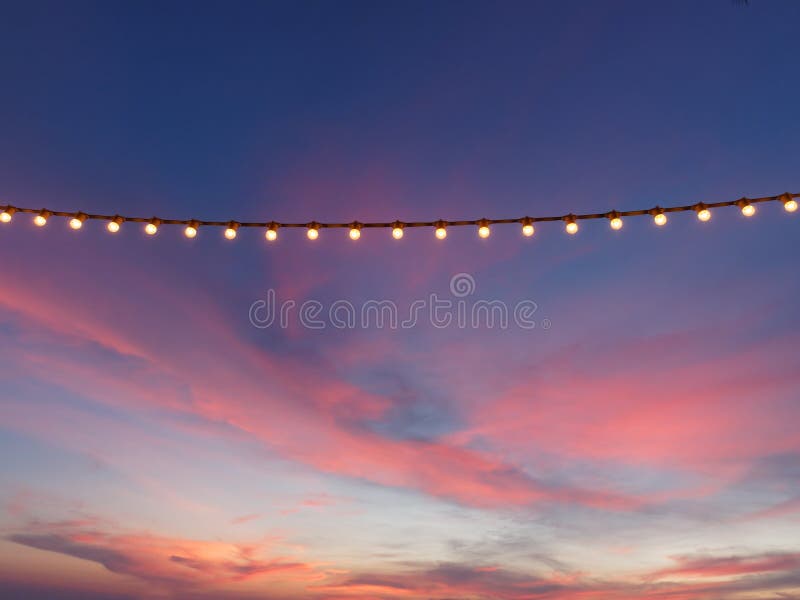 String of Christmas Lights Isolated Stock Image - Image of background ...