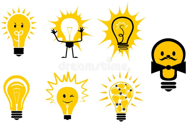Light bulbs symbols stock vector. Illustration of filament - 14004291