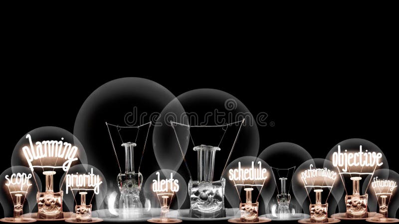 Light Bulbs with Time Management Concept. Stock Footage - Video of ...
