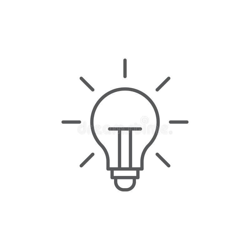 Light Bulp Lamp Idea Energy Symbol Icon Vector Isolated on White Stock ...