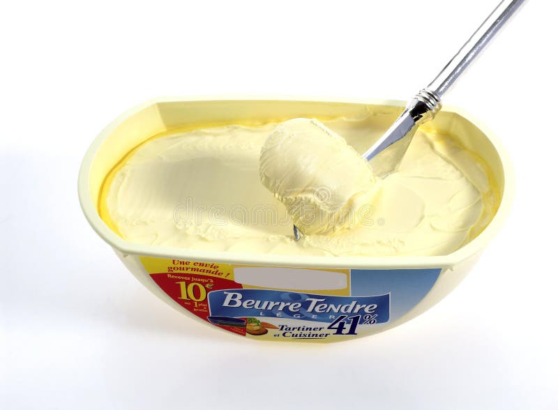 Light Butter Against White Background Editorial Stock Image - Image of ...
