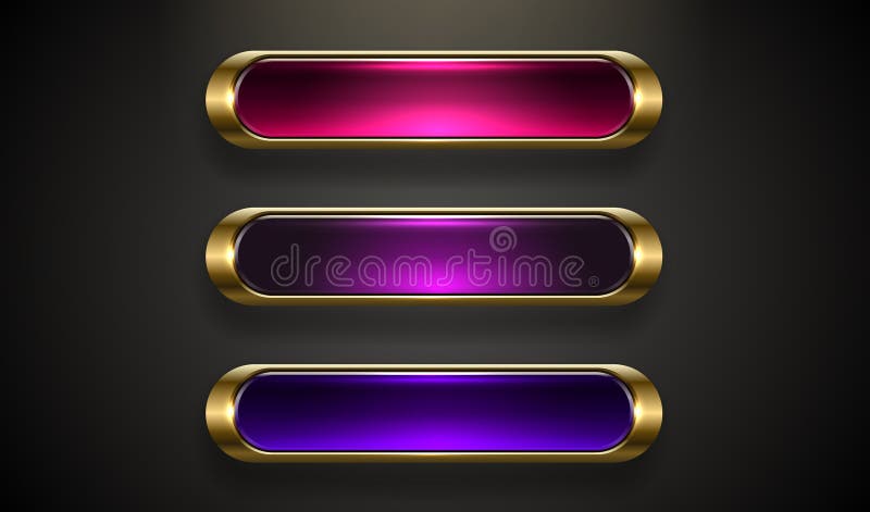 Light Button, Frame Label, Event Bar Casino, Gold Buttons with Color ...
