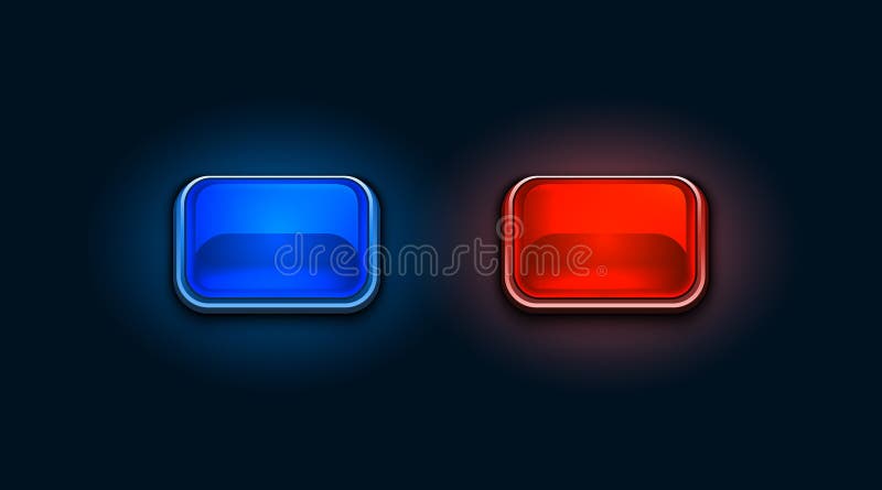 Light Button, Frame Label, Event Bar Web, Buttons with Color. Vector ...