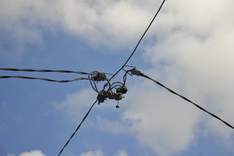 Light Cable Terminals stock image. Image of electricity - 216980865