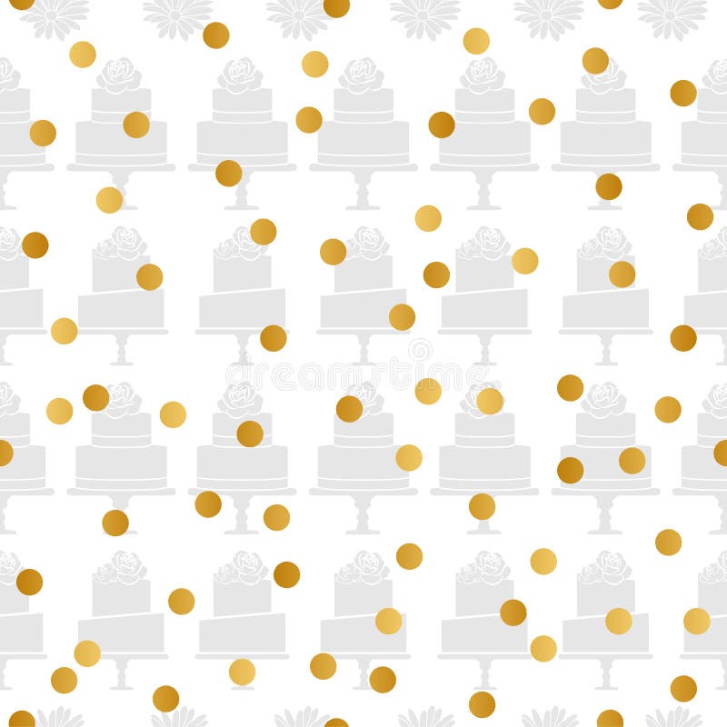 Light Cake Pattern Background with Gold Dots Stock Vector ...