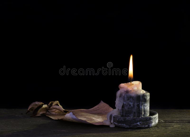 Writing A Letter By The Candlelight Stock Photo - Image of classic ...