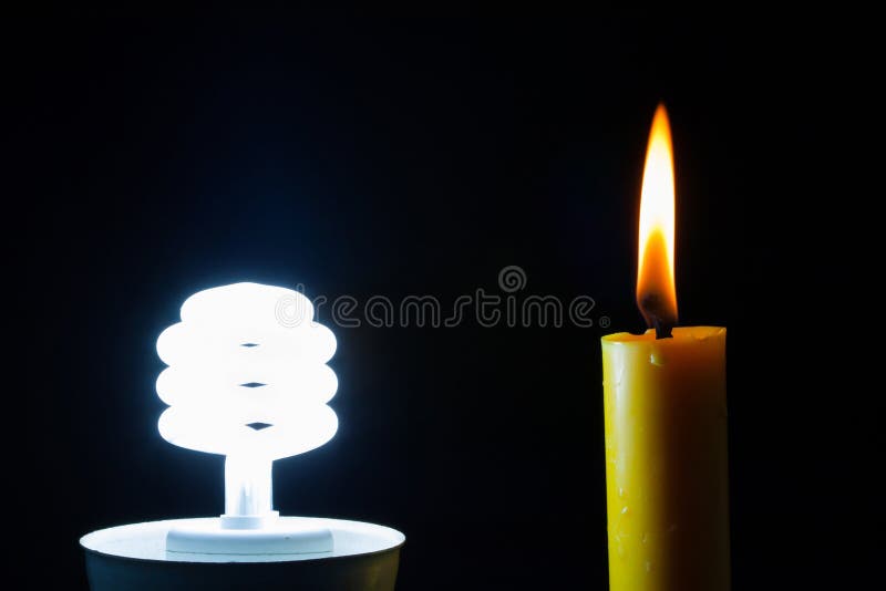 Light and Candle is the Power. Generation Power Stock Image - Image of ...