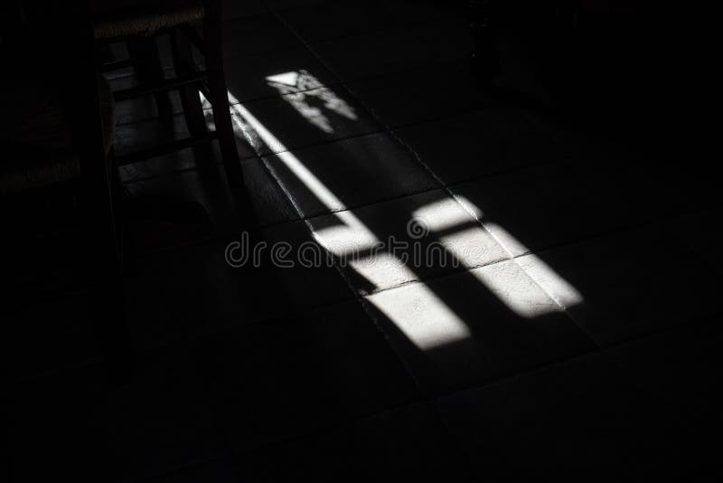 Light Cast through Window, Stone Floor with Shadow Stock Image - Image ...