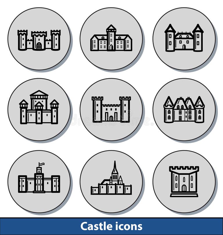 Castle Icons Stock Illustrations – 14,261 Castle Icons Stock ...