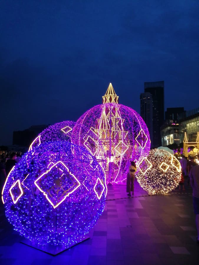 Light LED Ball / Castle Tower in Bangkok Illumination 2020 Editorial ...