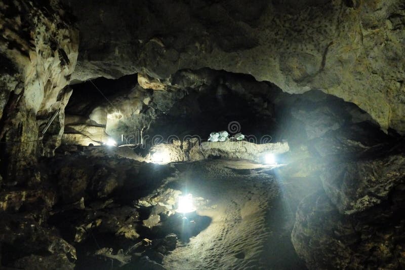 The Light of the Cave Mouth Outside is a Green Forest Stock Photo ...