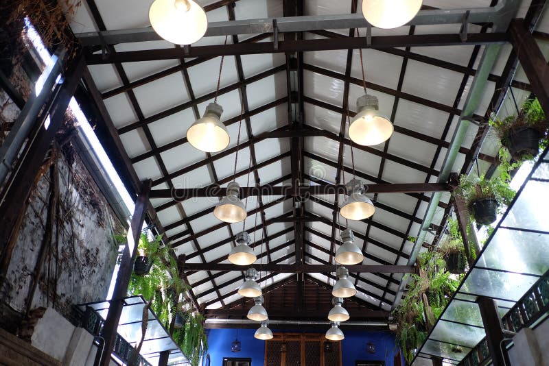 Light ceil lamp of roof stock photo. Image of roof, architecture ...