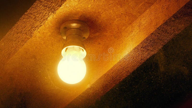 Light on Ceiling in Attic or Shed on and Off Stock Footage - Video of ...