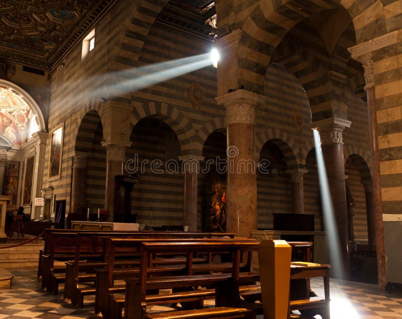 Light in a church stock photo. Image of volterra, travel - 27764012