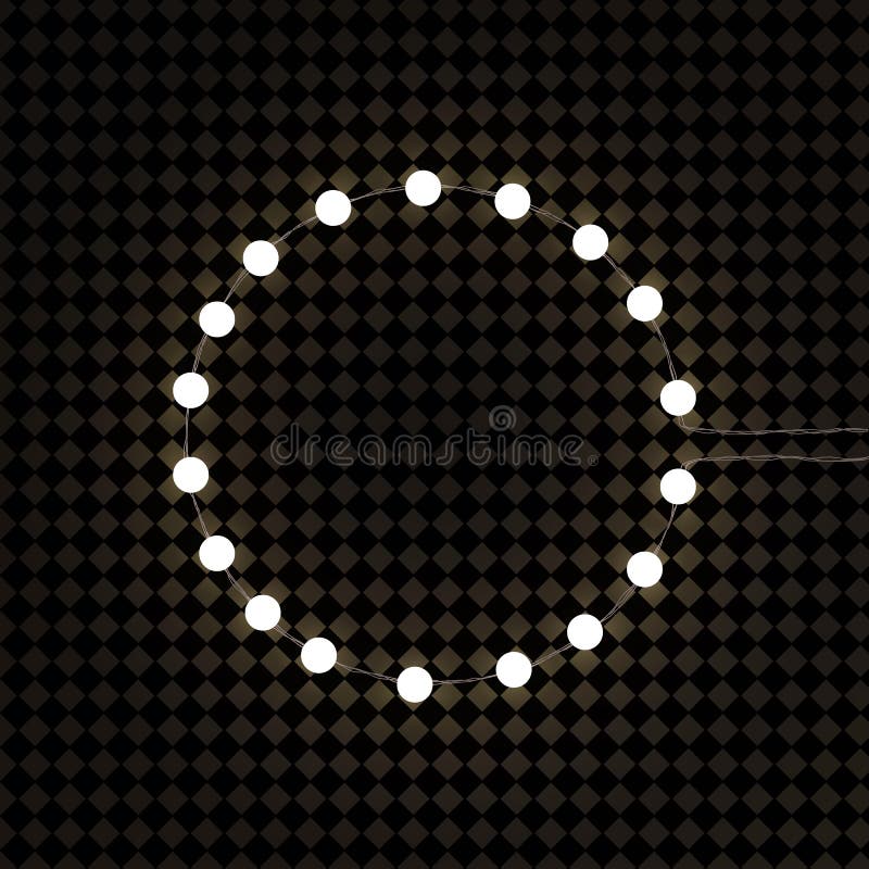 Light Circle Board. Round Lights Frame Stock Vector - Illustration of ...