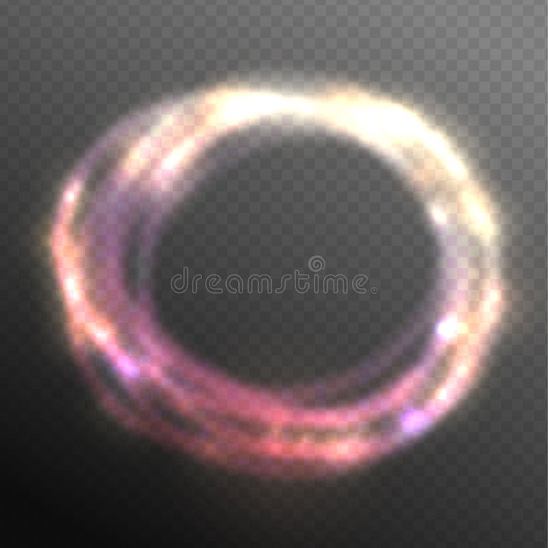 Light Circle Frame.Transparent Glowing Effects. Stock Vector ...