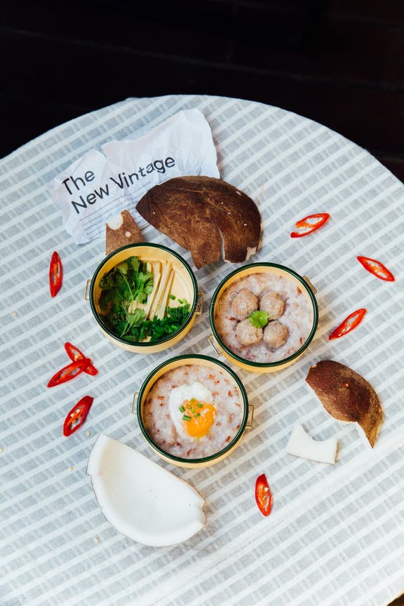 Light Classy Modern Asian Breakfast Pinto Set Stock Image - Image of ...