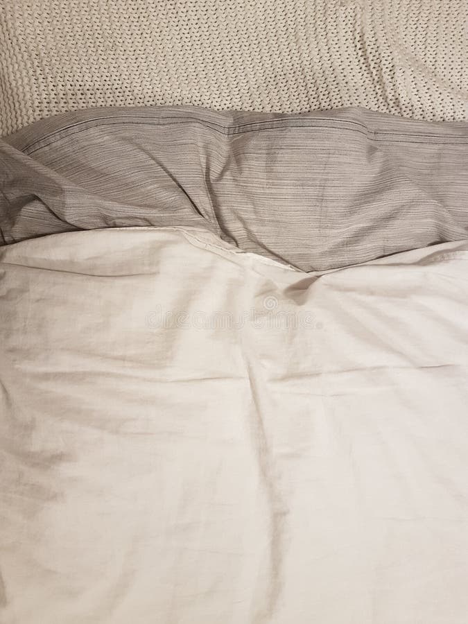 Light Cloth Materials - Blankets on the Bed Stock Image - Image of ...