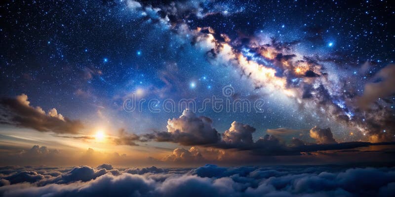 Light Cloud Coverage Over Starry Night Covering Starry Night AI ...