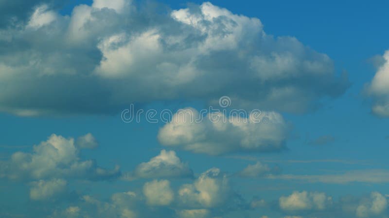 Light Cloudiness on a Sky Background. White Fluffy Clouds in Blue Sky ...