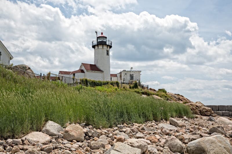 The Eastern Point Lighthouse in Gloucester Stock Photo - Image of ...