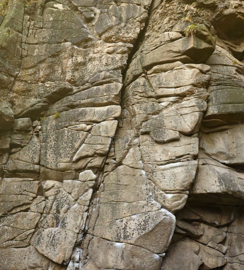 Light Coarse Natural Rock Stone Background. Mining Cliff Rough Front ...