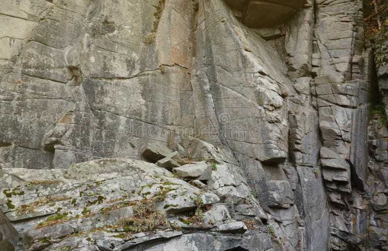 Light Coarse Natural Rock Stone Background. Mining Cliff Rough Front ...