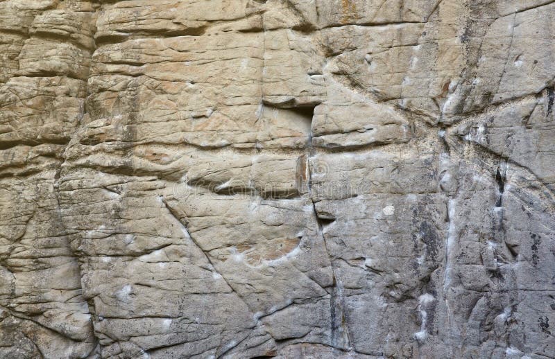 Light Coarse Natural Rock Stone Background. Mining Cliff Rough Front ...