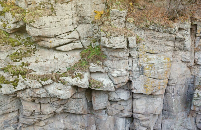 Light Coarse Natural Rock Stone Background. Mining Cliff Rough Front ...