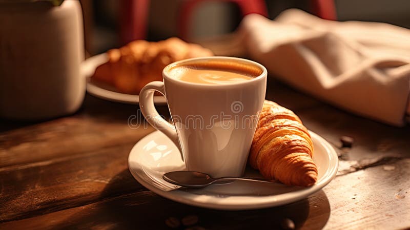 Light Coffee Breakfast: Aesthetics of Eating Stock Illustration ...