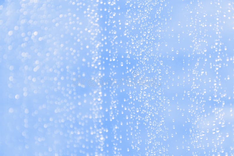 Light Cold Blue Blurred Background with Water Drops Pattern Stock Image ...