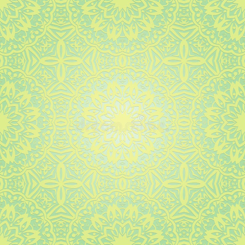 Light Color Seamless Pattern with Mandala.Seamless Background Design ...