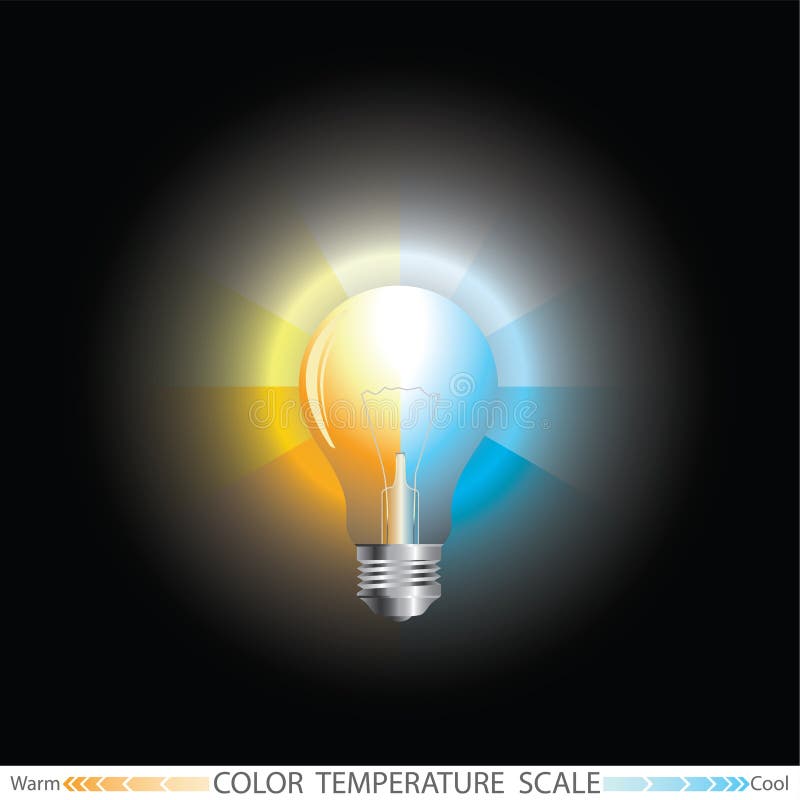 Light Color Temperature Scale Stock Vector - Illustration of education ...